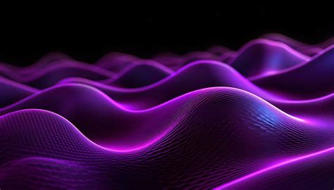 Ai Generated Abstract Wave Pattern In Dark Purple Glowing And Flowing Generated By Ai 36214358