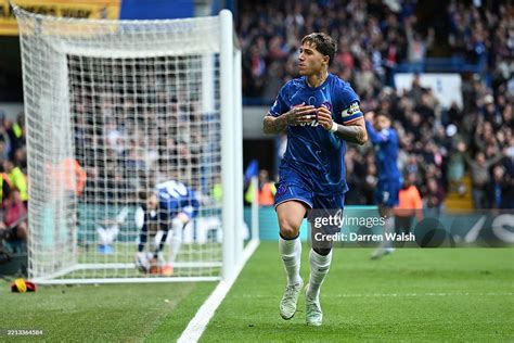 Enzo Fernandez Of Chelsea Celebrates Scoring His Teams First Goal