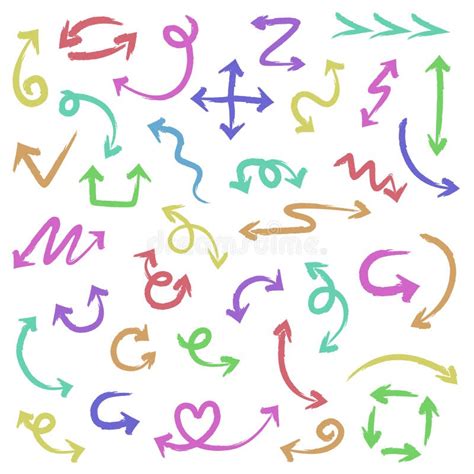 Various Arrows Turn Signals Stock Illustration Illustration Of