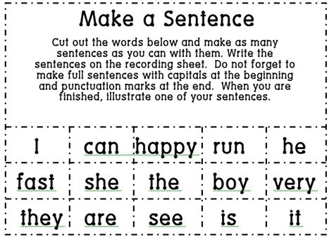 St Grade Learning Stars Make A Sentence