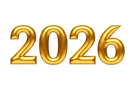 2026 Gold Metallic 3d Numbers Graphic By Tahmins Design · Creative Fabrica