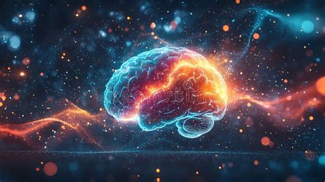 Dynamic Visualization Brain Activity During Stock Illustration Illustration Of Light Regions