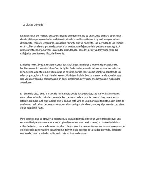 La Ciudad Dormida Pdf