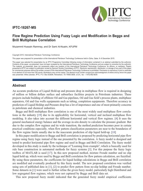 iptc 18267 ms flow regime prediction using fuzzy logic and modification