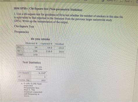 Solved Find IBM SPSS Chi Square Test Non Parametric Chegg