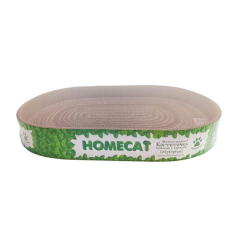 HOMECAT Мятная 60 см х 40 см х 8 см когтеточка для кошек овальная с ...