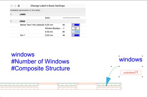 save 2d elements as label auto text empty graphisoft community