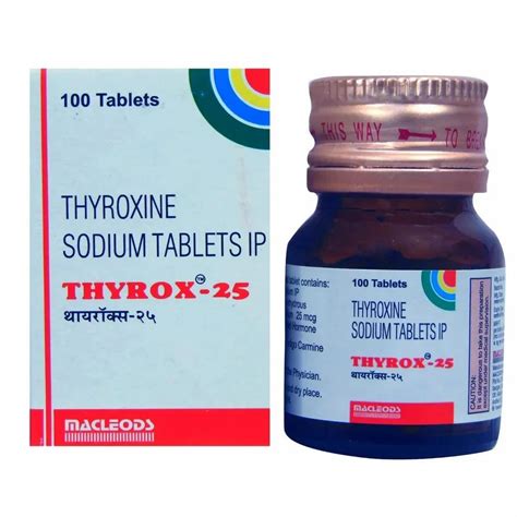 Lethyrox Thyroxine Sodium 25 Mcg Tablets T4 At ₹ 135bottle In