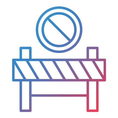 Restricted Area Line Gradient Icon 18718578 Vector Art At Vecteezy