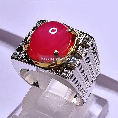 Cincin Ruby Burma Nte Batu Permata Batu Mulia
