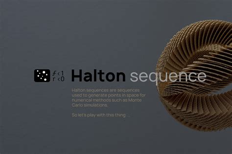 halton sequence on behance