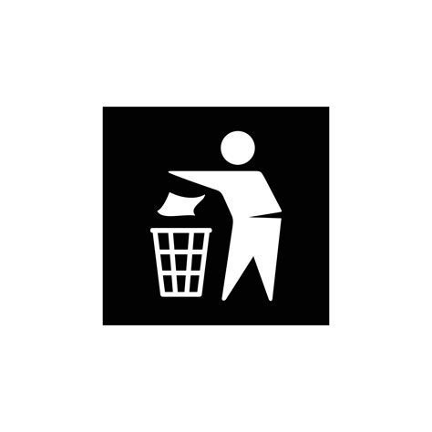 Do Not Litter Simple Flat Icon Vector Illustration 19582809 Vector Art