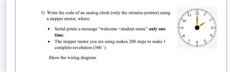 Solved Write The Code Of An Analog Clock Only The Chegg Com