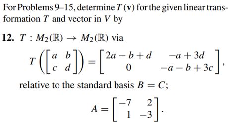 Solved For Problems Determine T V For The Given Chegg
