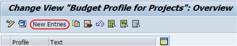 How To Maintain Budget Profile For Projects In SAP SAP Tutorial