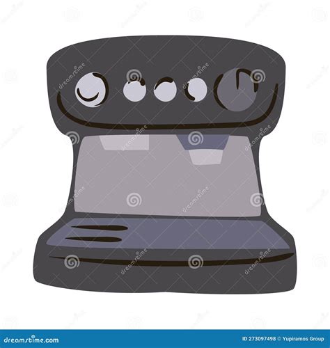 Flat Espresso Machine Stock Vector Illustration Of Home