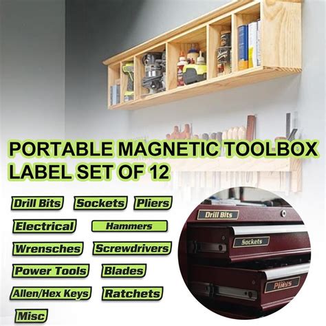 12 Pack Of Magnetic Toolbox Labels 3d Printed Tool Box Labels 2026 New General Tool Box