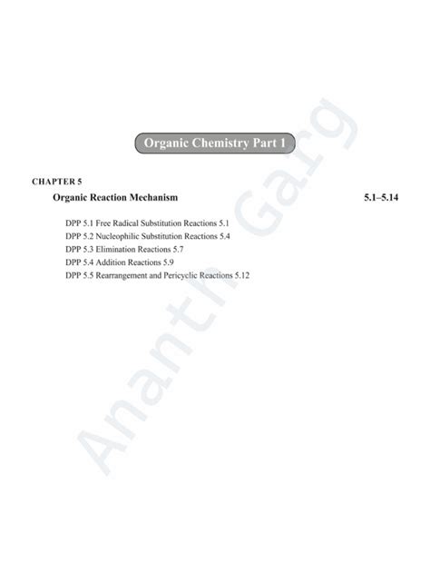 Organic Reaction Mechanism DPP | PDF