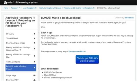 Updated Tutorial BONUS Make A Backup Image Adafruits Raspberry Pi Lesson Adafruit
