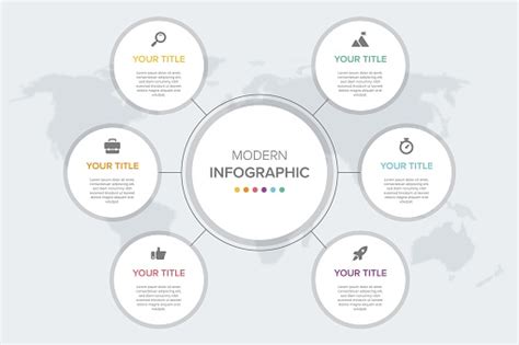 인포그래픽 요소 벡터에 대한 창의적인 개념 6 옵션 단계 목록 프로세스 그래프의 추상 요소 단계 옵션 부분 또는 프로세스가 있는 다이어그램 타임라인 인포그래픽 워크플로 또는