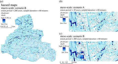 Example Of A High Resolution Flood Simulation From The Flood Model For Download Scientific