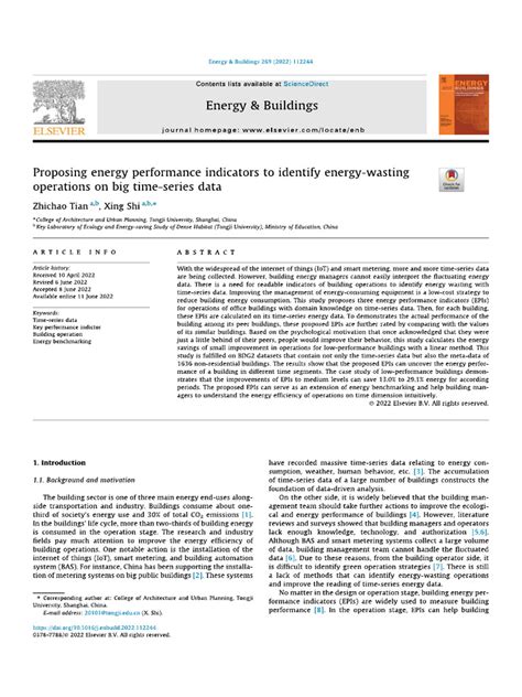 Proposing Energy Performance Indicators To Identify Energy Wasting Pdf