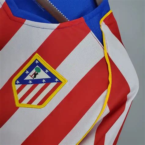 Retro 2004 05 Atletico Madrid Soccer Jersey Home Jersey Soccer