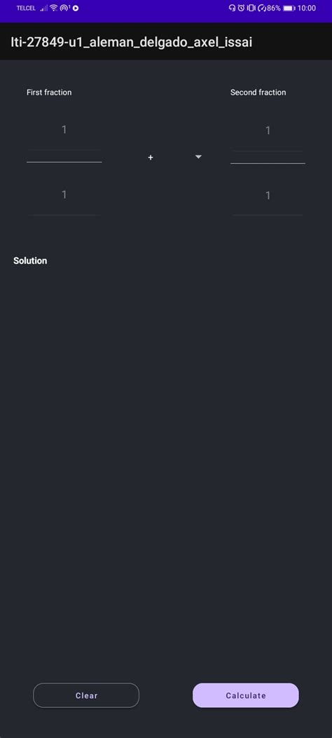 Github Axelalemandbasic Fraction Calculator Mobile Calculator That
