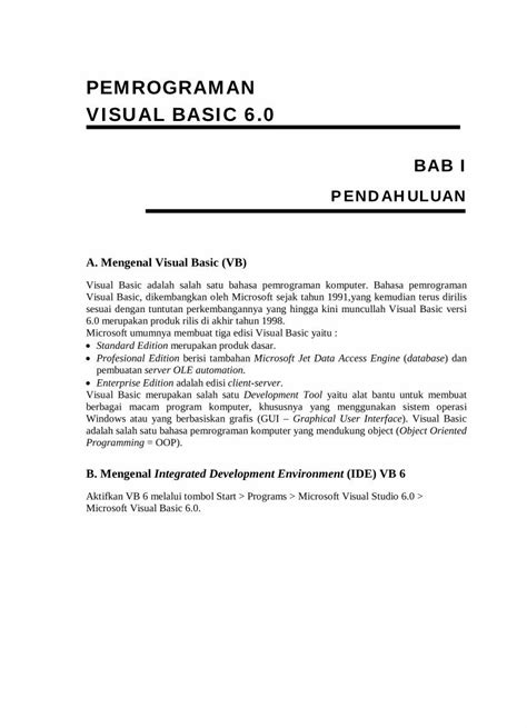 Pdf Visual Basic 6 Beberapa Saat Hingga Muncul Tampilan Berikut