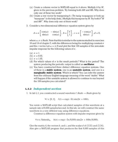 Solved L Difference Equations The Purpose Of This Lab Is Chegg