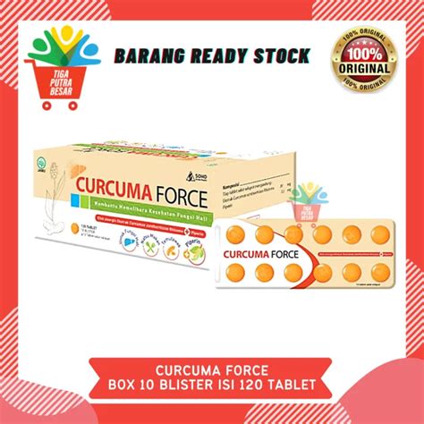 Curcuma Force Box 10 Blister Isi 120 Tablet Lazada Indonesia