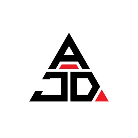 Ajd Triangle Letter Logo Design With Triangle Shape Ajd Triangle Logo