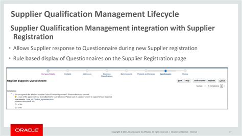 Oracle Supplier Qualification Document Presentation Pptx