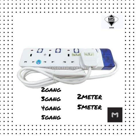 Extension Trailing Socket 2gang 3gang 4gang 5gang 2mtr 5mtr SIRIM Shopee Malaysia