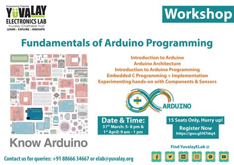 Yuvalay Elab Workshop Fundamentals Of Arduino Facebook