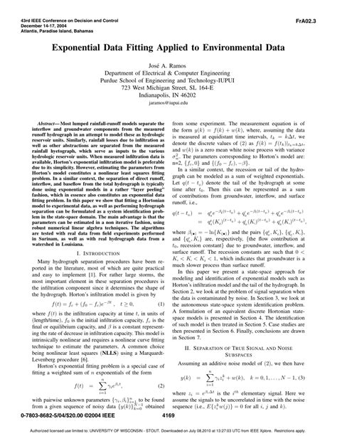 pdf exponential data fitting applied to environmental data