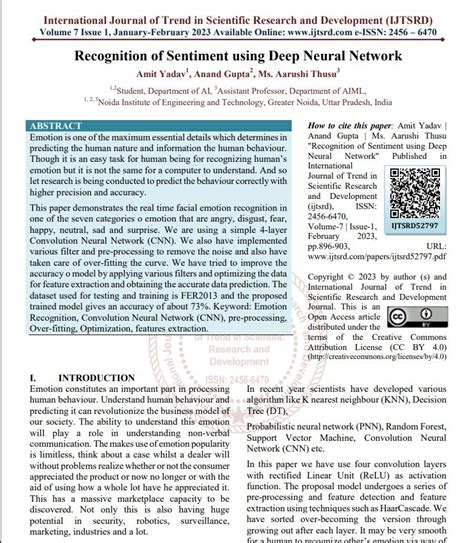 Anand Gupta On Linkedin Ijtsrd Ai Researchpaper Deeplearning Machinelearning Cnn Sentiment