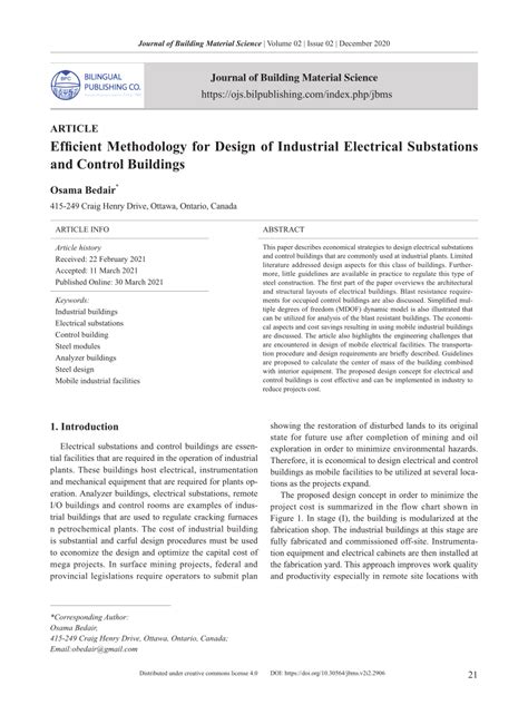Pdf Efficient Methodology For Design Of Industrial Electrical