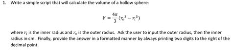 Solved Write A Simple Script That Will Calculate The Chegg