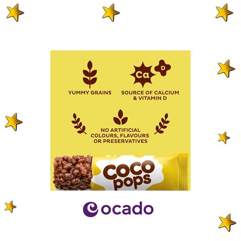 Kelloggs Coco Pops Cereal Milk Bars Ocado Cereal Snacks Cereal Pops Milk Bar