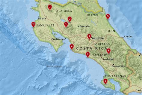 Costa Rica Best Beaches Map At Claude Martinez Blog