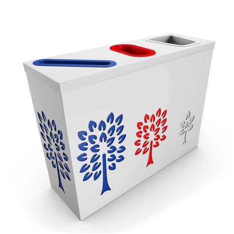 Wholesale 3 Compartment Classify Recycle Bin Open Top Stainless Steel Rubbish Bin Garbage Bin