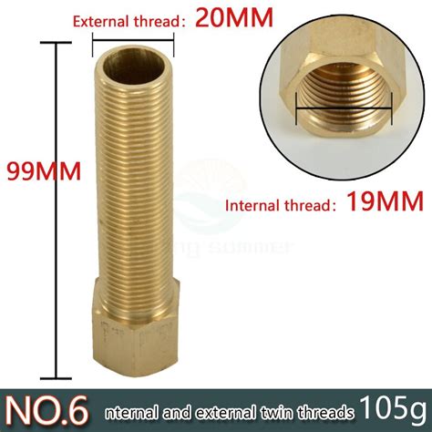 12 Dn15 Lengthen Copper Material Male Double Nip Grandado