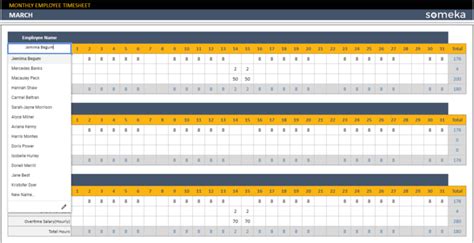 Google Sheets Timesheet Template Printable Timesheets