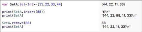 Sets In Swift Programming Language