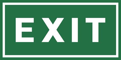 Exit Sign In English For Print Plot Cutting 30329322 Vector Art At Vecteezy