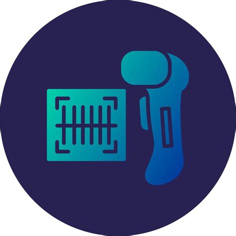 Barcode Scanner Glyph Gradient Circle Icon Design 48417236 Vector Art