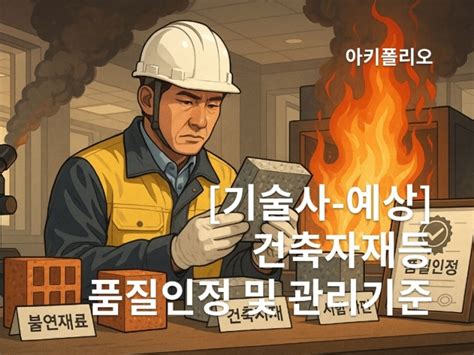 기술사 예상문제 건축자재등 품질인정 및 관리기준 네이버 블로그