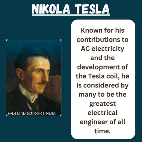 Learnelectronics India On Linkedin Nikolatesla Electronicengineer