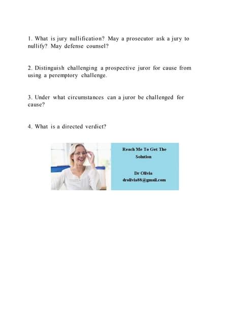 1 What Is Jury Nullification May A Prosecutor Ask A Jury To Nullif Docx